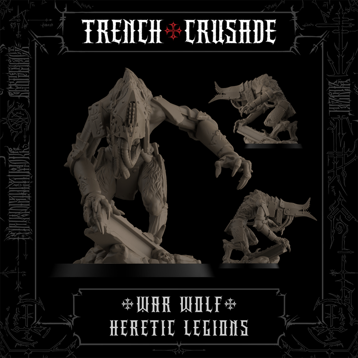 3D Printable Trench Crusade - War Wolf - Heretic Legion by Factory Fortress Inc.